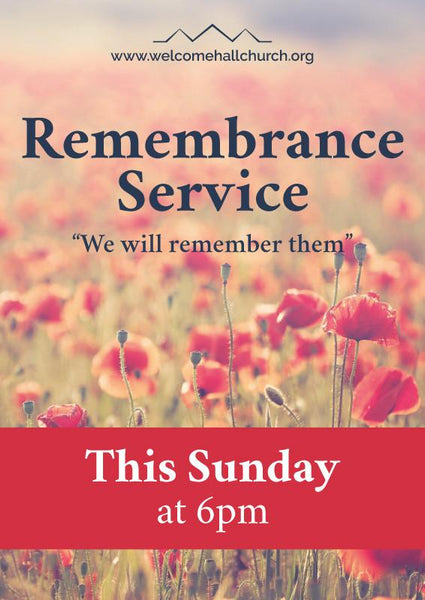 Remembrance Sunday Large Format Event Poster - Portrait – TruthVine