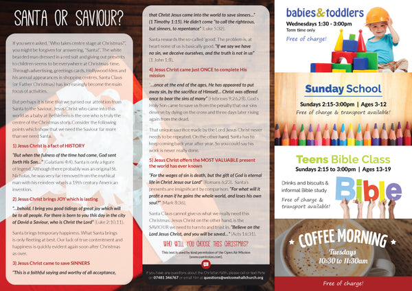 'Santa or Saviour?' - Christmas Evangelistic Leaflet – TruthVine